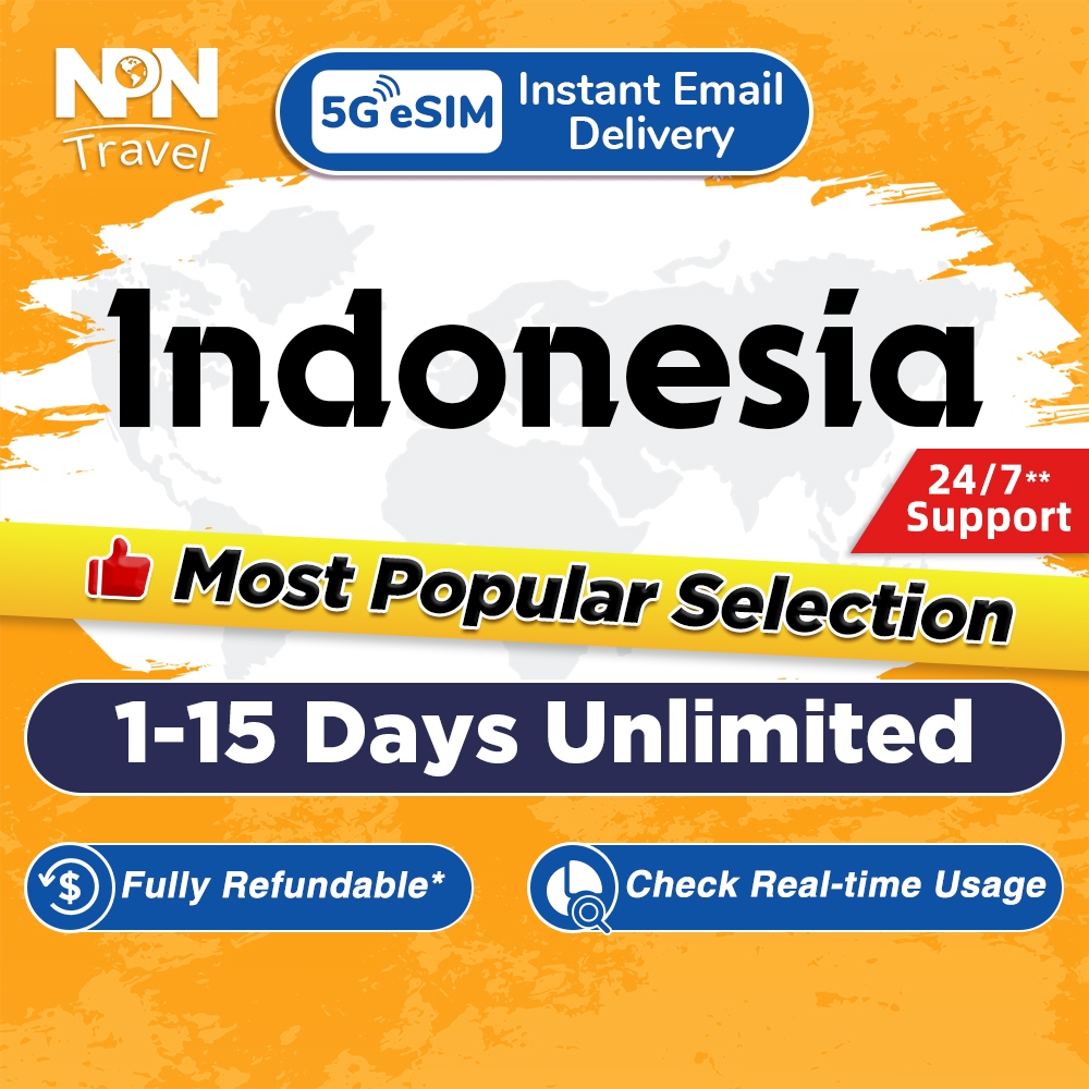 Indonesia eSIM Ultra 5G 1-15 Days Daily 500MB-3GB Unlimited Data | Instant Email Delivery | High ...