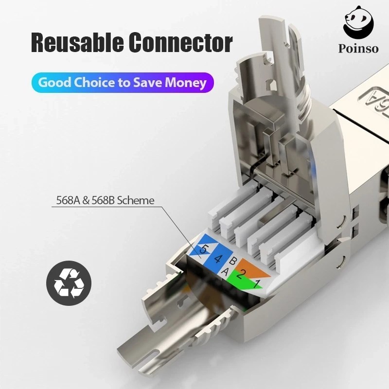 [SG]Cat6A Cat7 Cable Extender Junction Adapter Connection Box Extension ...