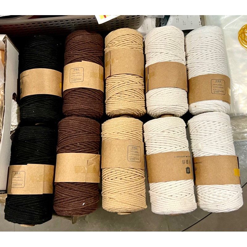 3mm Diameter 100m roll Cotton Twine 3mm Diamter String Macrame Hobby ...