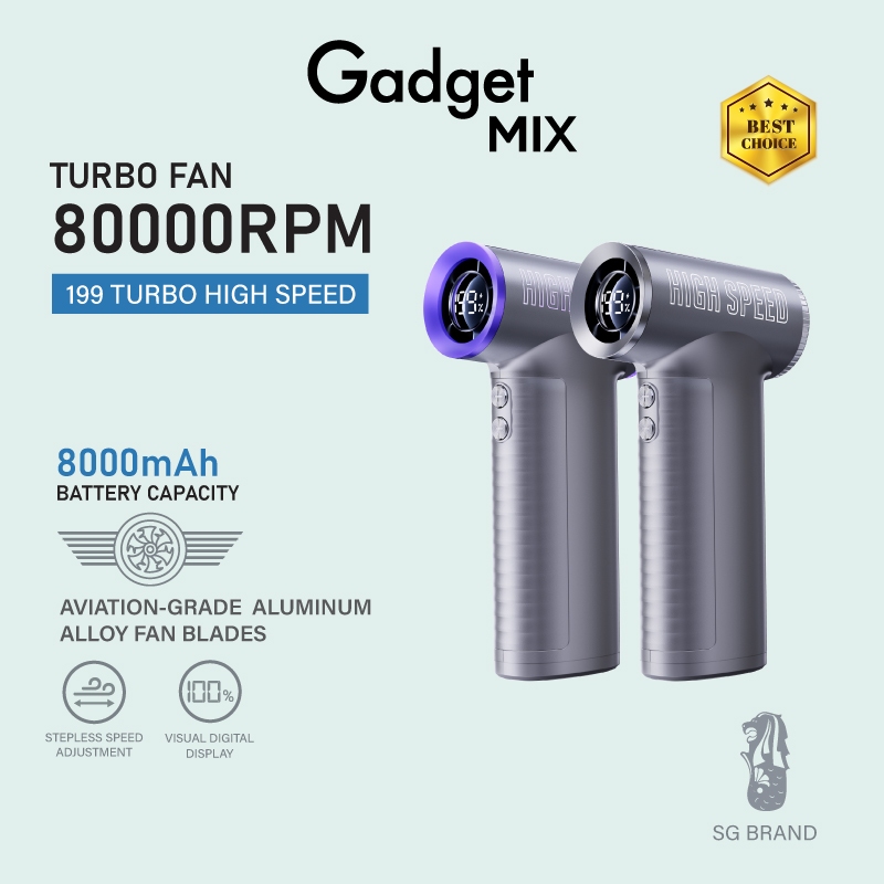 Diginut CL-70 Ultra 199 Speeds Handheld Turbo Fan Grey/Purple | Shopee ...