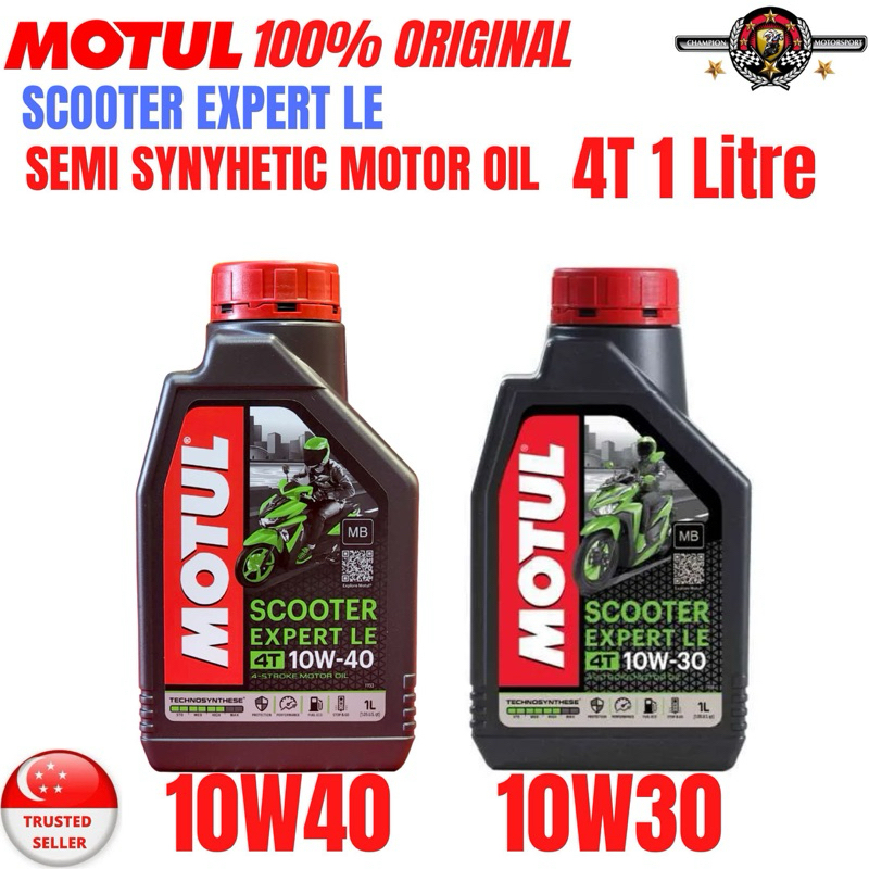 MOTUL SCOOTER EXPERT LE 4T 10W-40 / 10W30MB 1L | Shopee Singapore