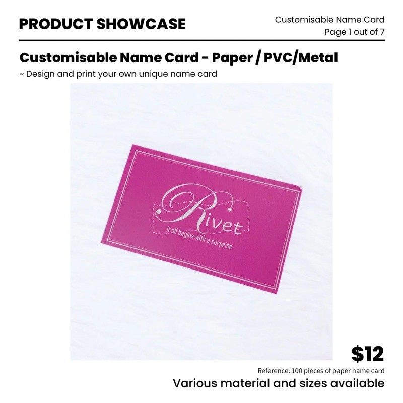 Custom Name Card Printing – Paper PVC Metal Business Cards Corporate ...