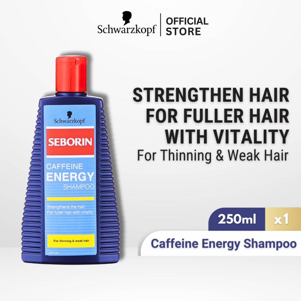Schwarzkopf Seborin Caffeine Energy Shampoo 250ml Strengthens the Hair ...