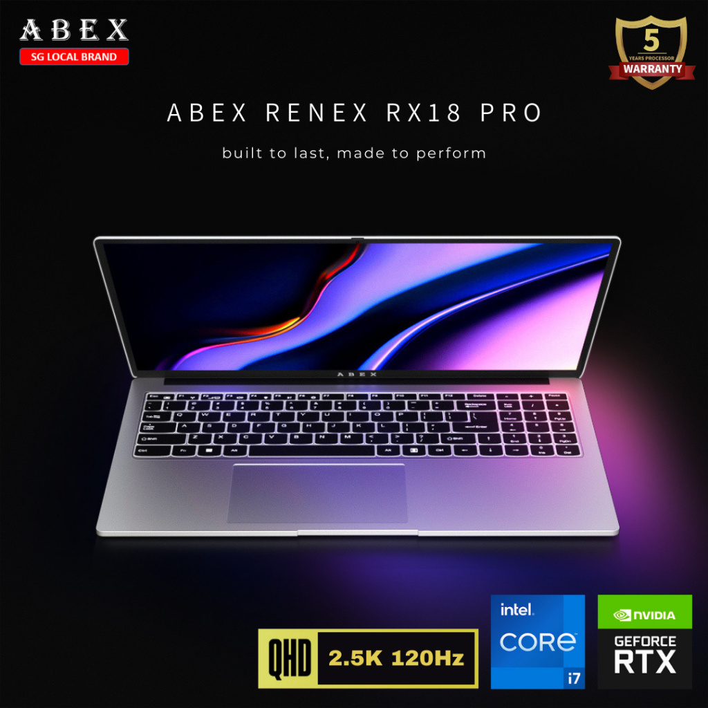 ABEX RENEX RX18 PRO / i7-13620H / Nvidia RTX 2050 / 64GB RAM / 2TB SSD ...