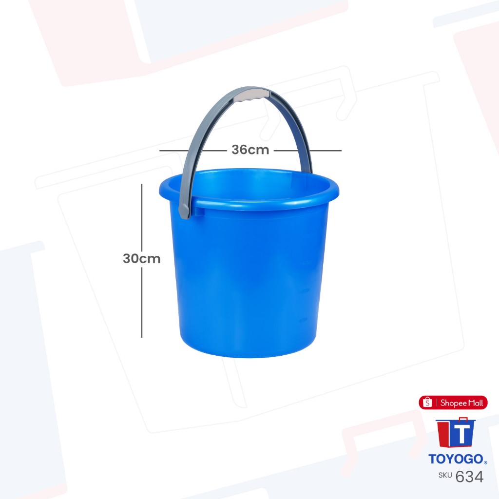 TOYOGO Plastic Bucket with Handle – 18L|22L Durable & Multi-Purpose ...