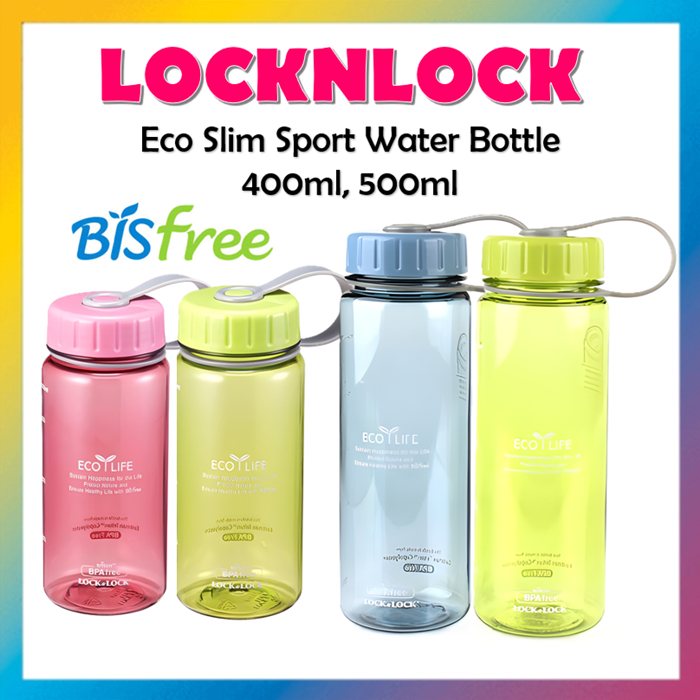 [LocknLock] Eco Slim Sport Water Bottle BPA Free 400ml, 500ml ABF612 ...