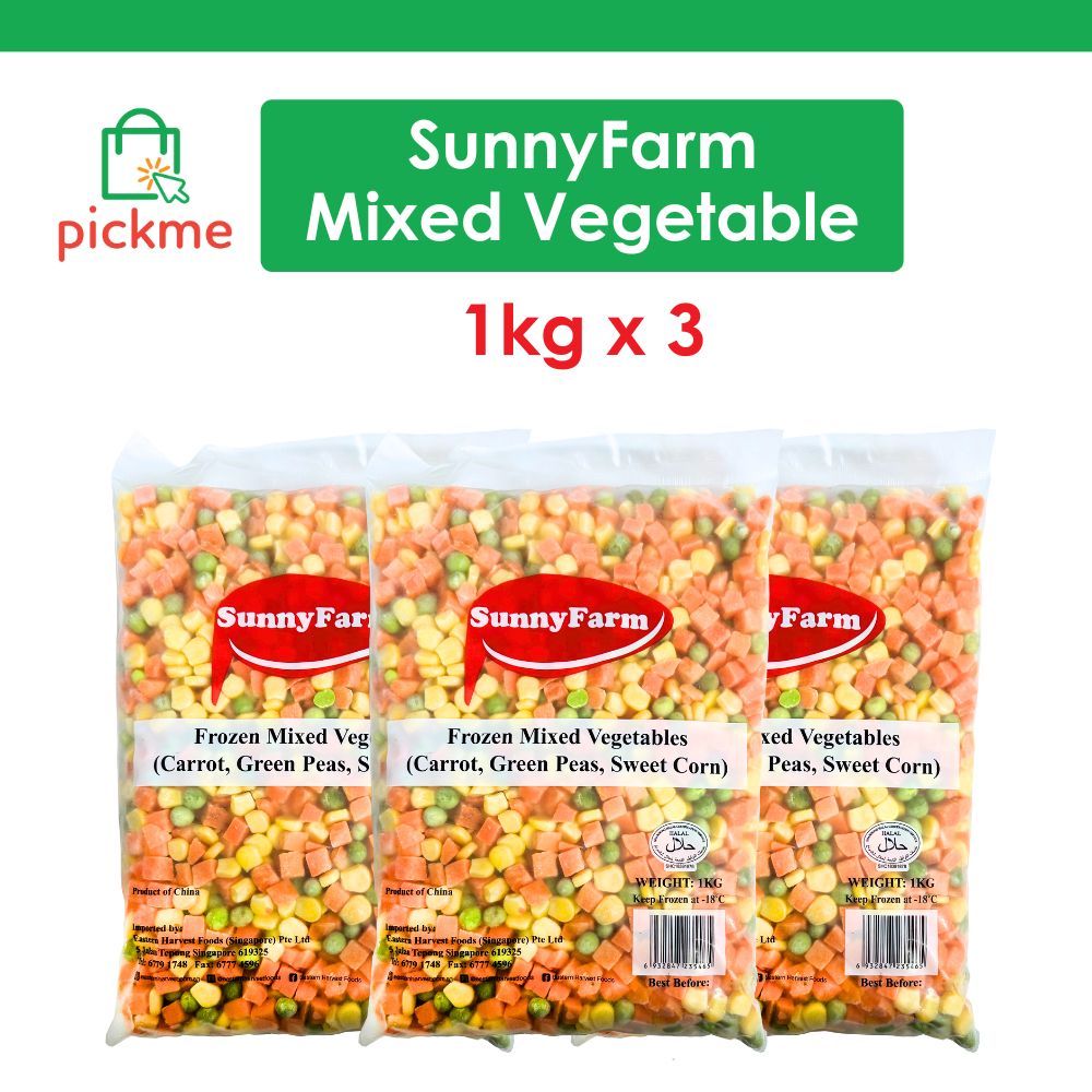[Bundle of 3] SunnyFarm Mixed Vegetable [1kg X 3] - Frozen | Shopee ...
