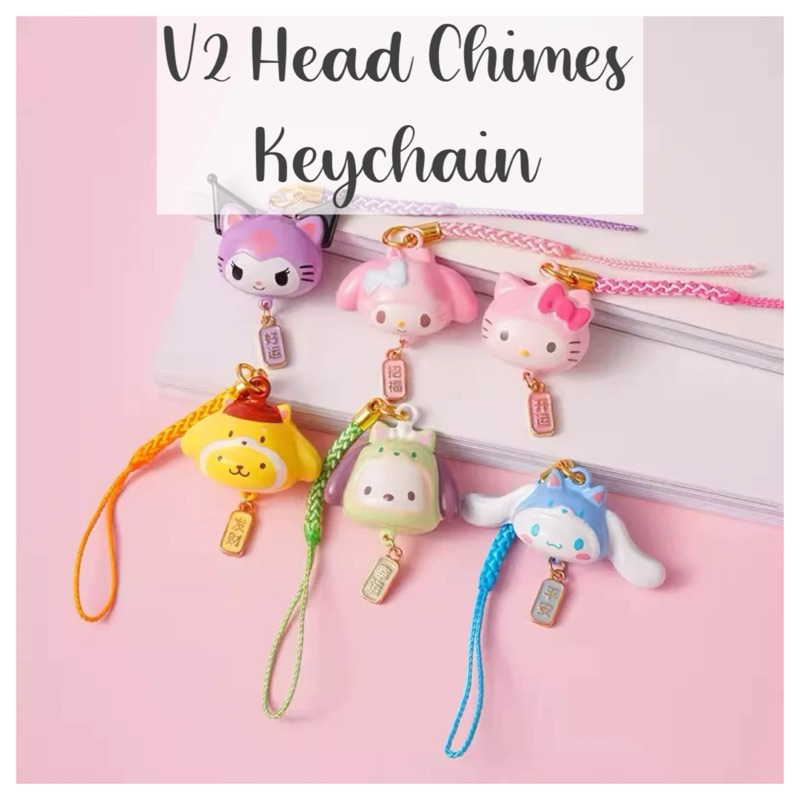 * SG READY STOCK * V2 Head Chimes Keychain (Kuromi, Pochacco, Melody ...