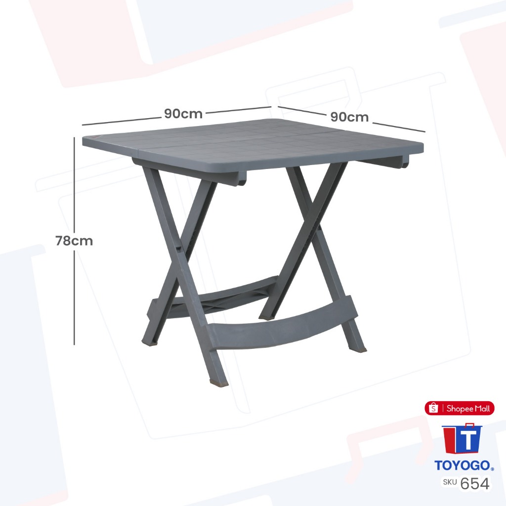TOYOGO Square Foldable Table – Durable & Space-Saving Multipurpose ...