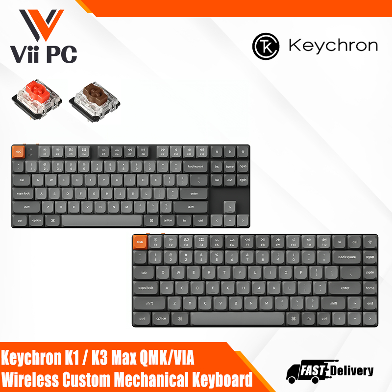 Keychron K1 Max/K3 Max QMK/VIA Wireless Custom Mechanical Keyboard ...