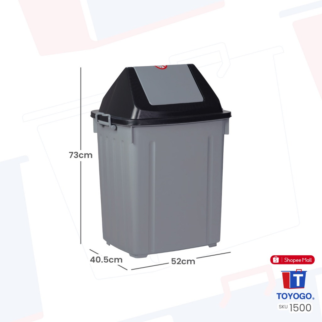 TOYOGO 86L Dustbin – Durable Plastic Rubbish Bin with Cover (1500 ...
