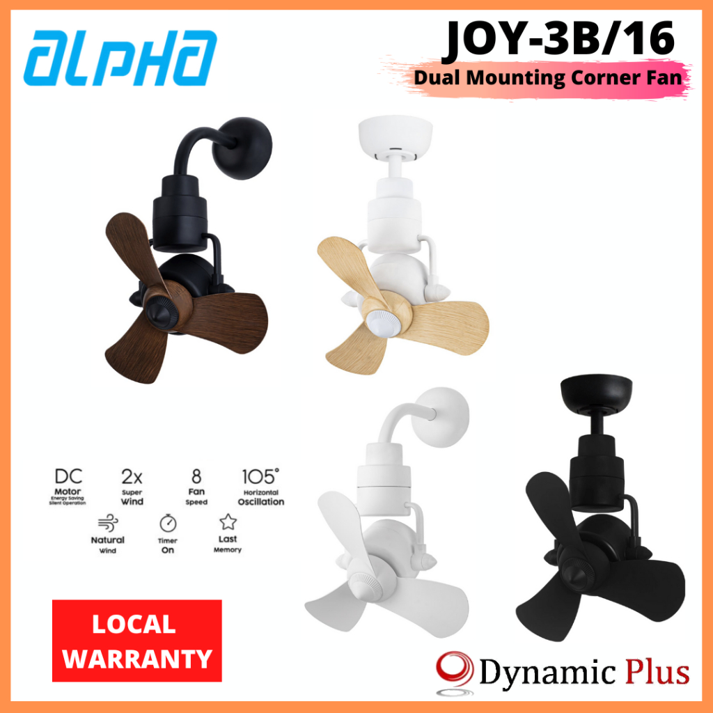 Alpha Alkova JOY-3B/16 Dual Mounting Corner Fan - 16" | Shopee Singapore