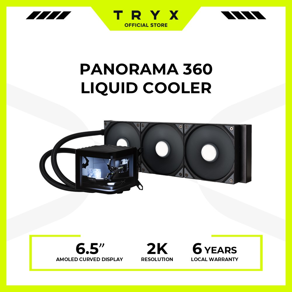 TRYX Panorama 360 360mm AIO 6.5'' AMOLED Curved Screen 3D Anamorphic ...