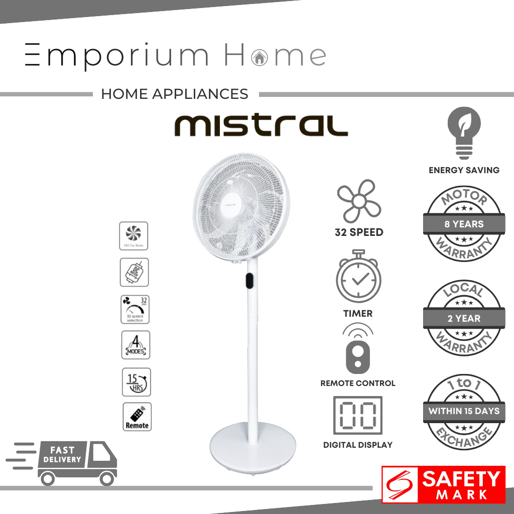 Mistral 16" DC Stand Fan With Remote [MIF407R] | Shopee Singapore
