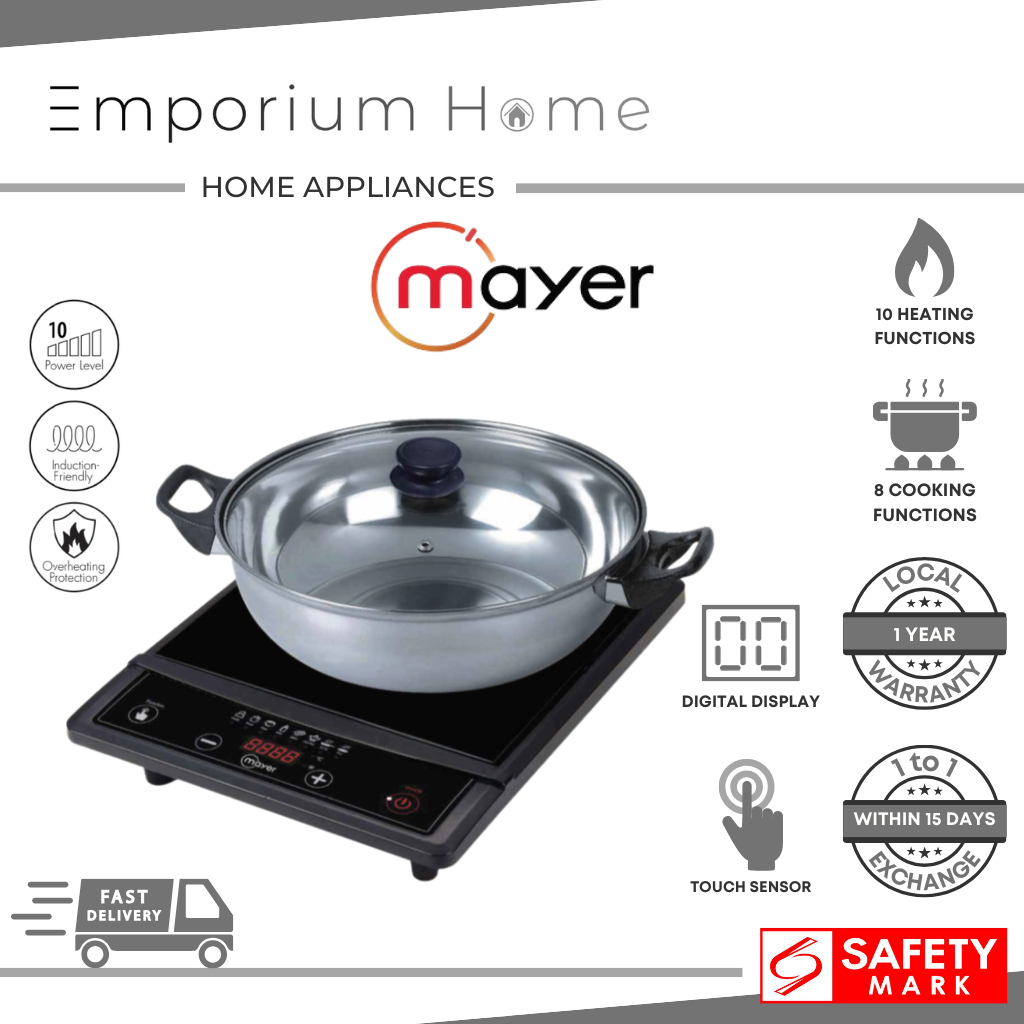 Mayer 2000W Induction Cooker With Free Pot [MMIC2001] | Shopee Singapore