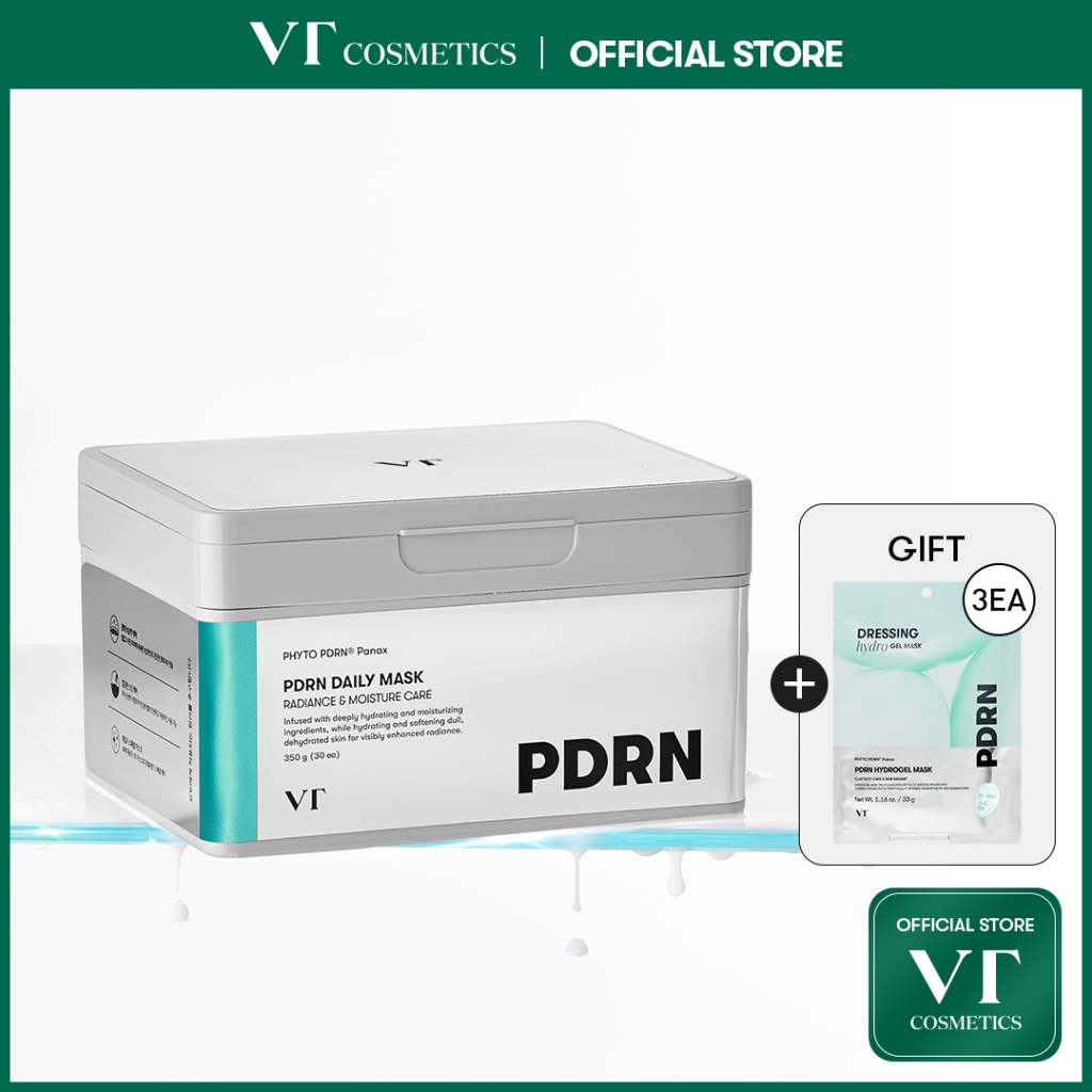 [VT] PDRN Daily Mask 30pcs Plant-based vegan PDRN, Radiance Care [Official Flagship] | Shopee ...