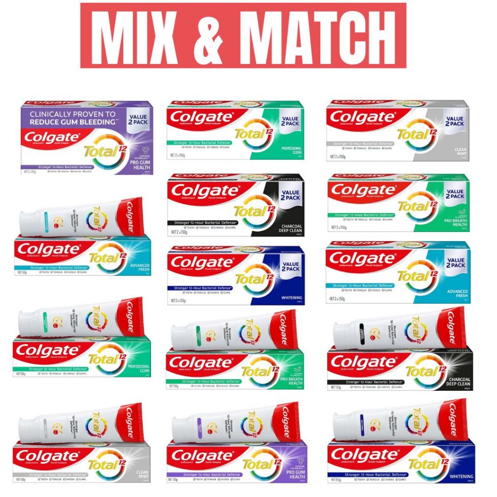 Colgate Total Series Toothpaste 150g / Value pack of 2 x 150g | Shopee ...