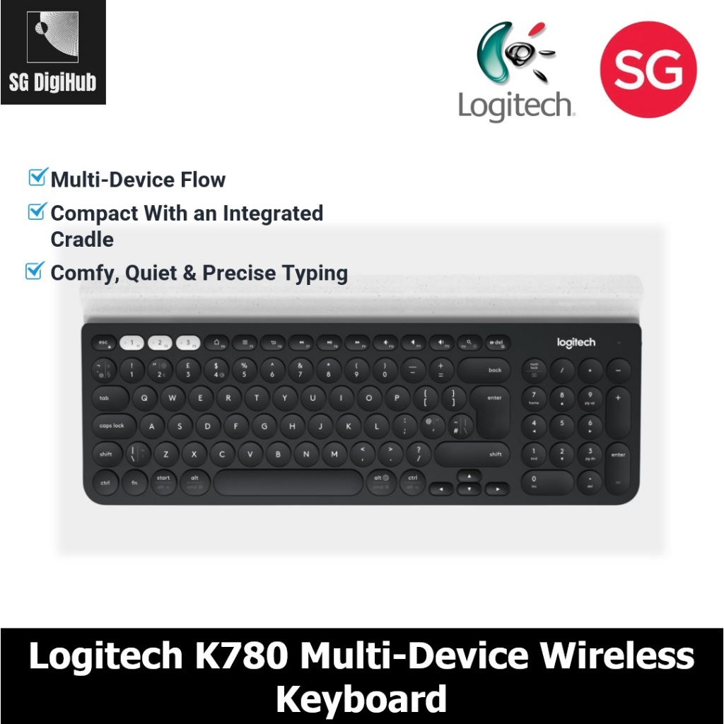 Logitech K780 Multi-Device Wireless Keyboard (1 Year Logitech Warranty ...
