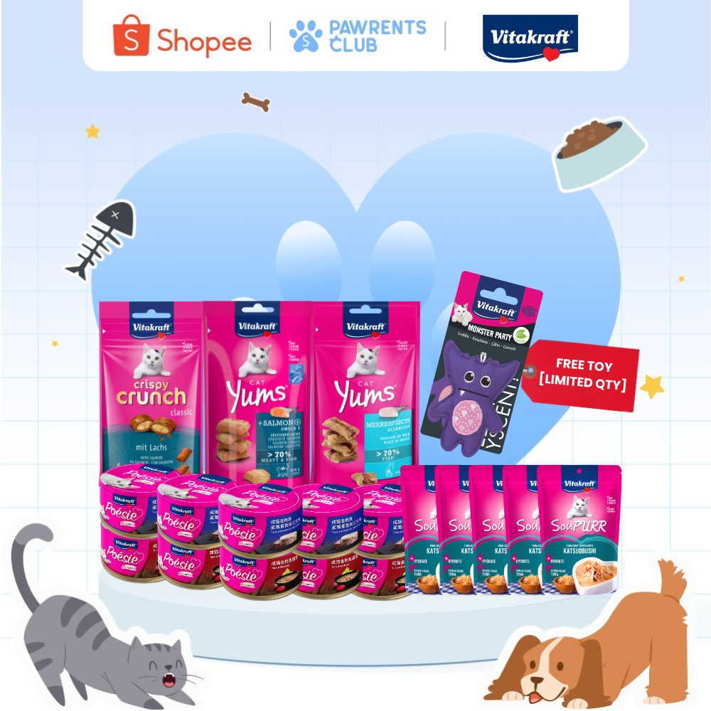 Shopee x Vitakraft Cat Bundle Brand Box, Cat Treats, Cat Wet Food ...
