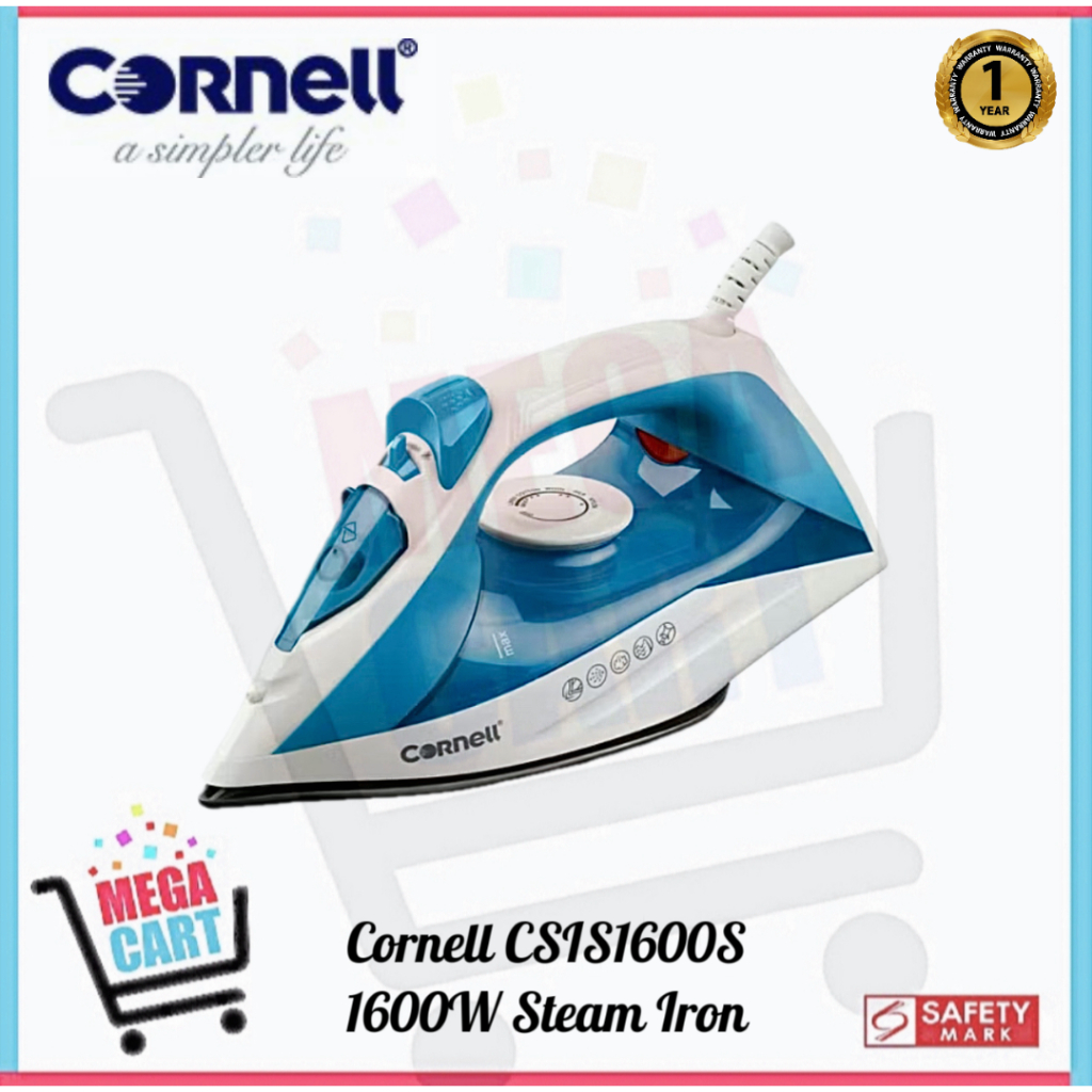Cornell (1600 Watt) Large Steam Iron CSIS1601S | CSI-S1601S (1 Year ...