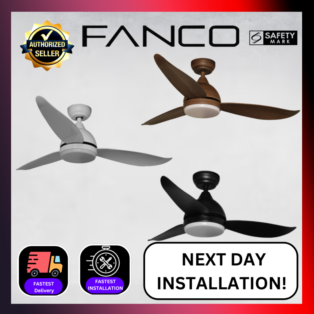 [Shopee's Choice] Fanco B-Star Ceiling Fan with 24W LED Light 36 / 46 ...