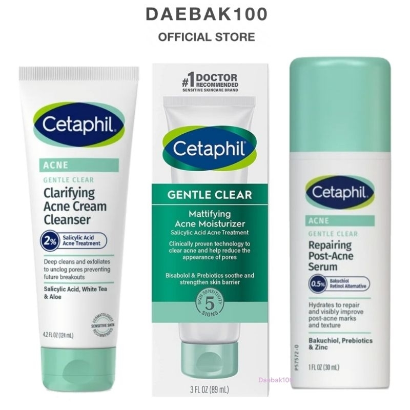 Cetaphil Gentle Clear Clarifying Acne Cream Cleanser / Cetaphil Gentle Clear Mattifying Acne ...