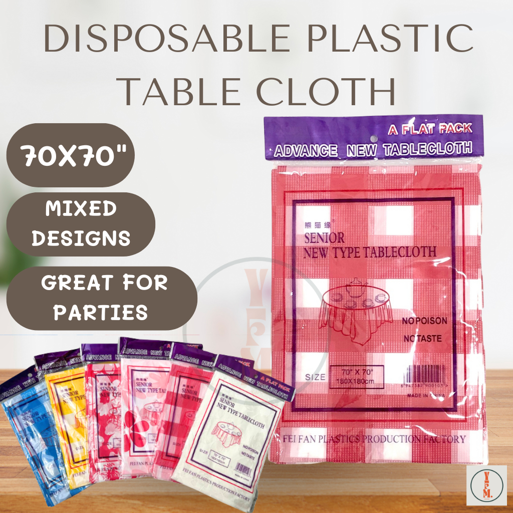 [SG STOCK] Disposable Reusable Plastic Table Cloth Table Cover Party ...