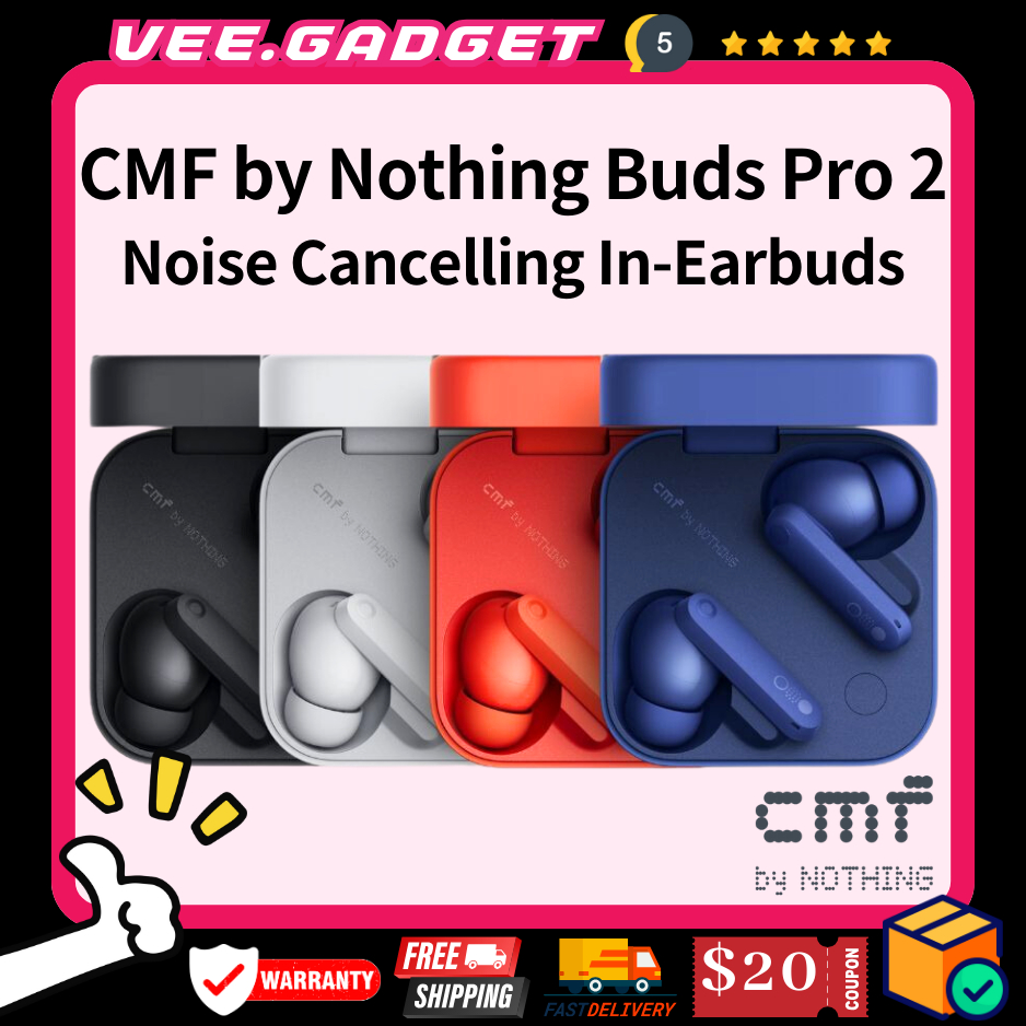 [NEW] CMF by Nothing Buds Pro 2 B172 In-Ear Earbuds Bluetooth 5.3 Nothing Wireless Earbuds ...