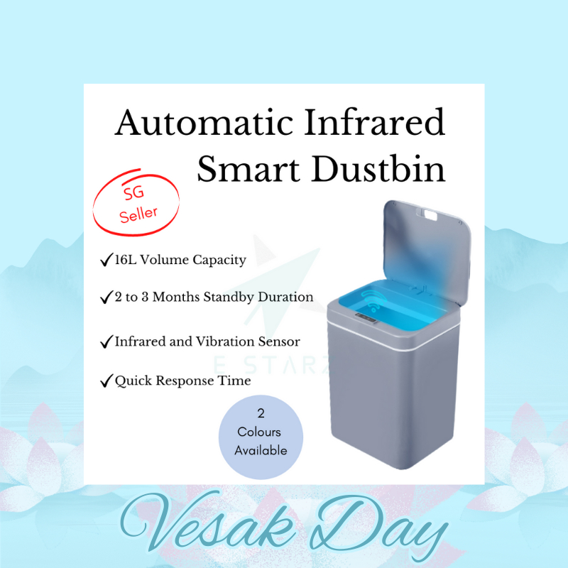Automatic Infrared Smart Dustbin / 2 Colours / 16 Litres / Ready Stock ...