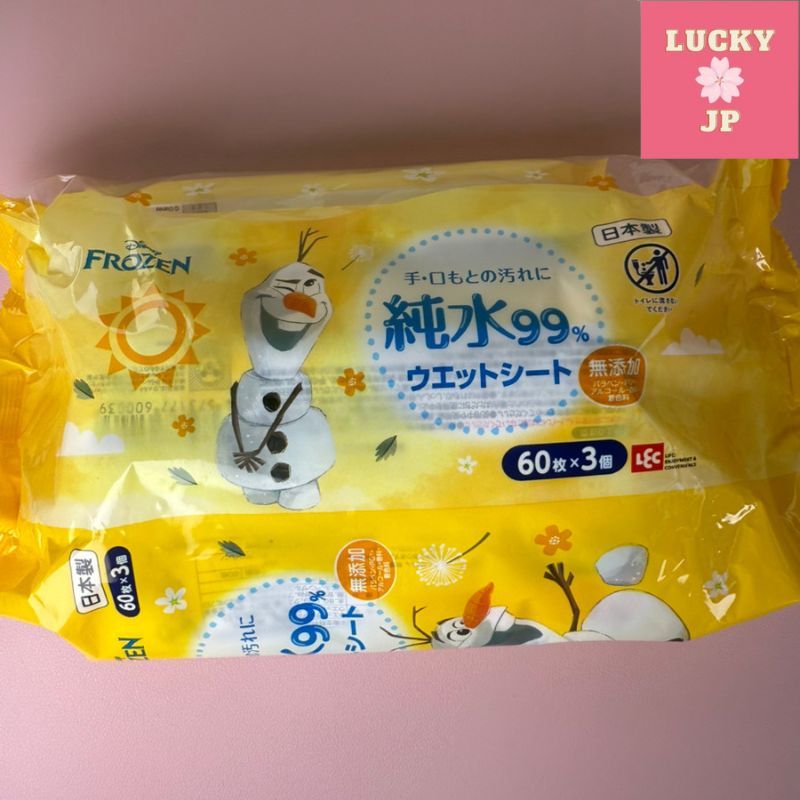 Disney Frozen Wet Wipes - 99% Pure Water, 60 Sheets per Pack, 3 or 12 ...