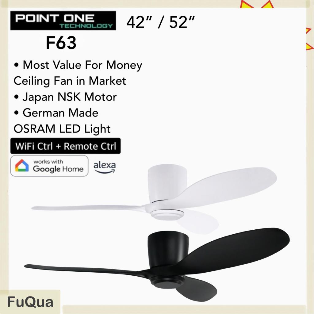Point One Tech | F63 EC Ceiling Fan | Optional Light Kit | Most Value ...