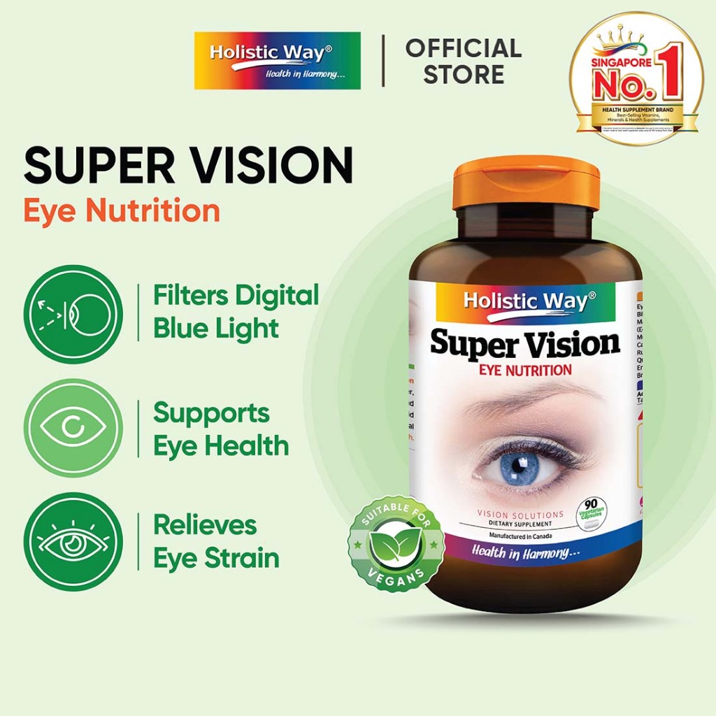 Holistic Way Super Vision - Vegan - 90 Vegetarian Capsules (Eye ...