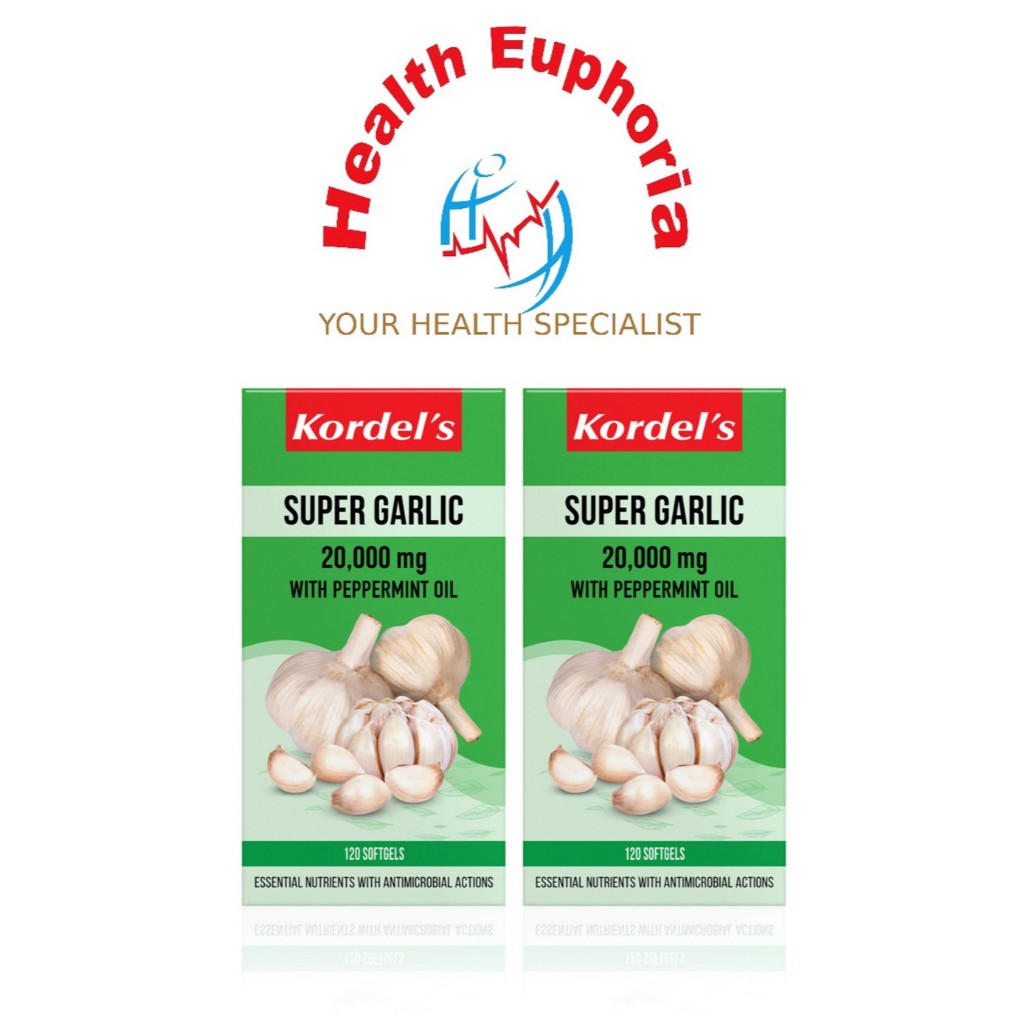 Kordel's SUPER GARLIC 20000MG Vitamin (2X120's) Twin Pack | Shopee ...