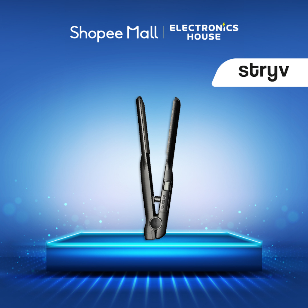 Stryv Pro Styler Salon Grade 2 in 1 Flat Iron & Straightener 50W ...