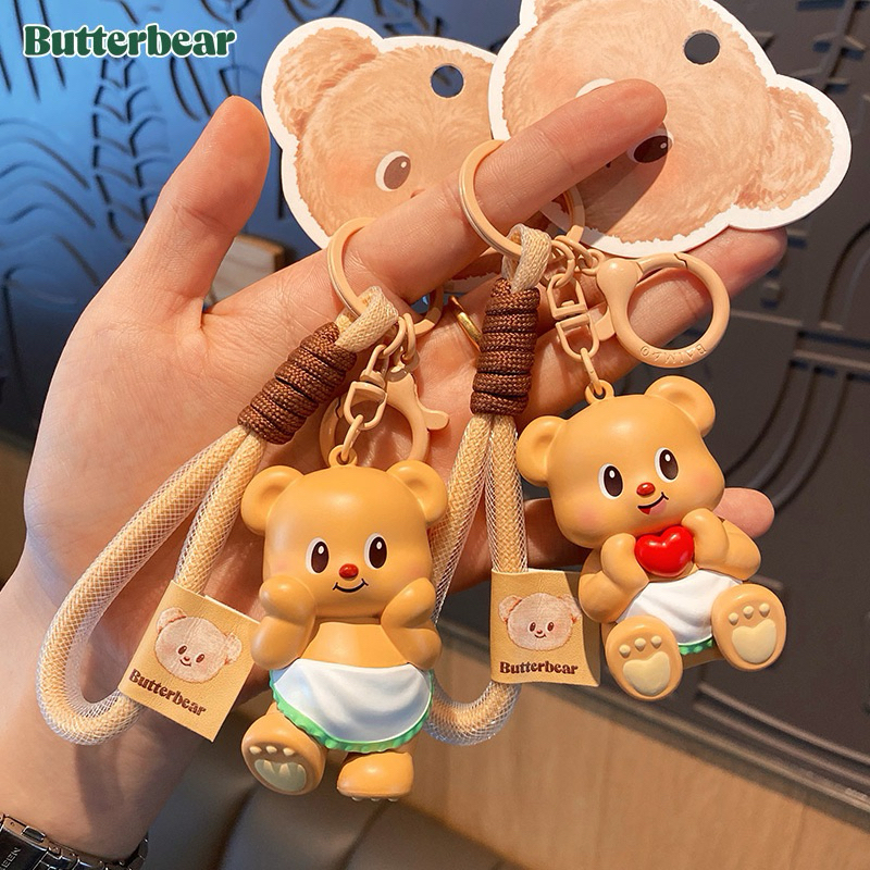 [SG stock] butterbear keychain heart arrow standing doughnut bag charm ...