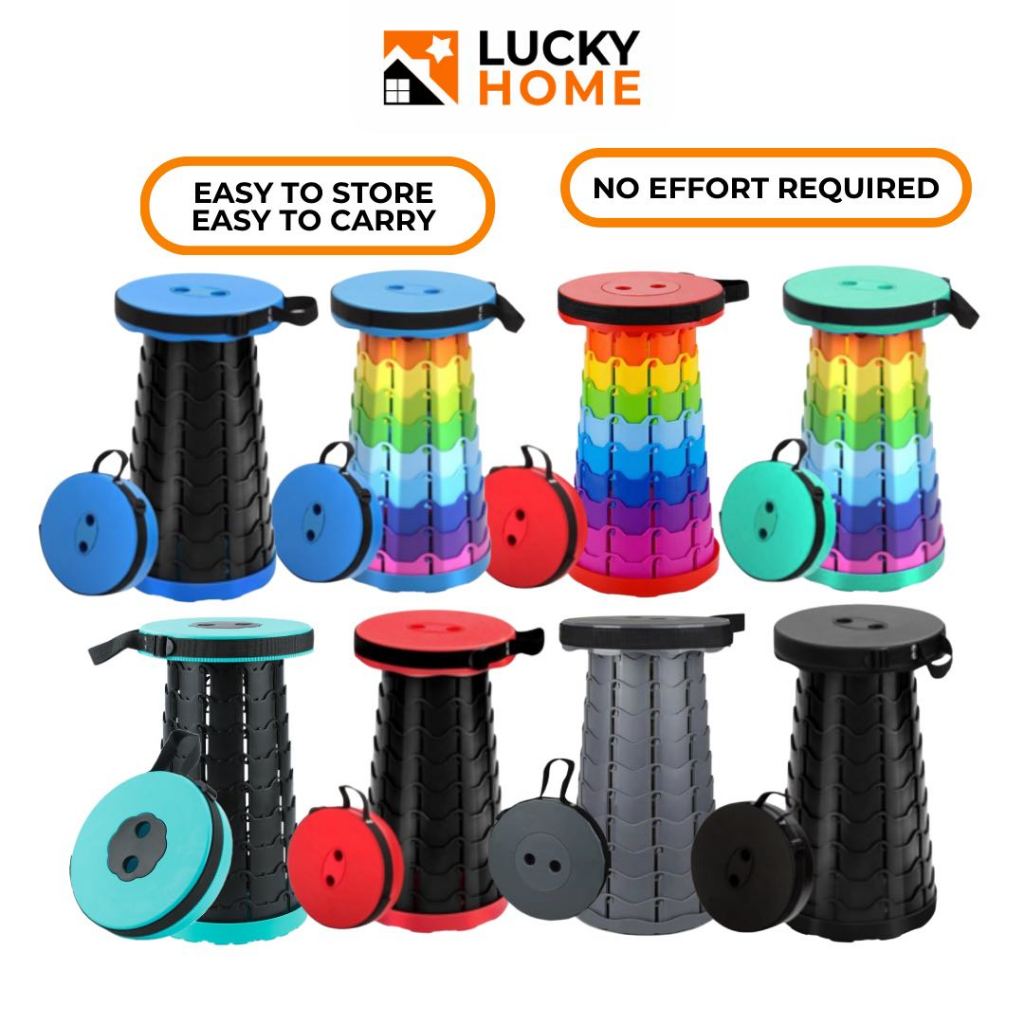 🇸🇬Lucky Home🔥Foldable Stool Collapsible Portable Stool Telescopic ...