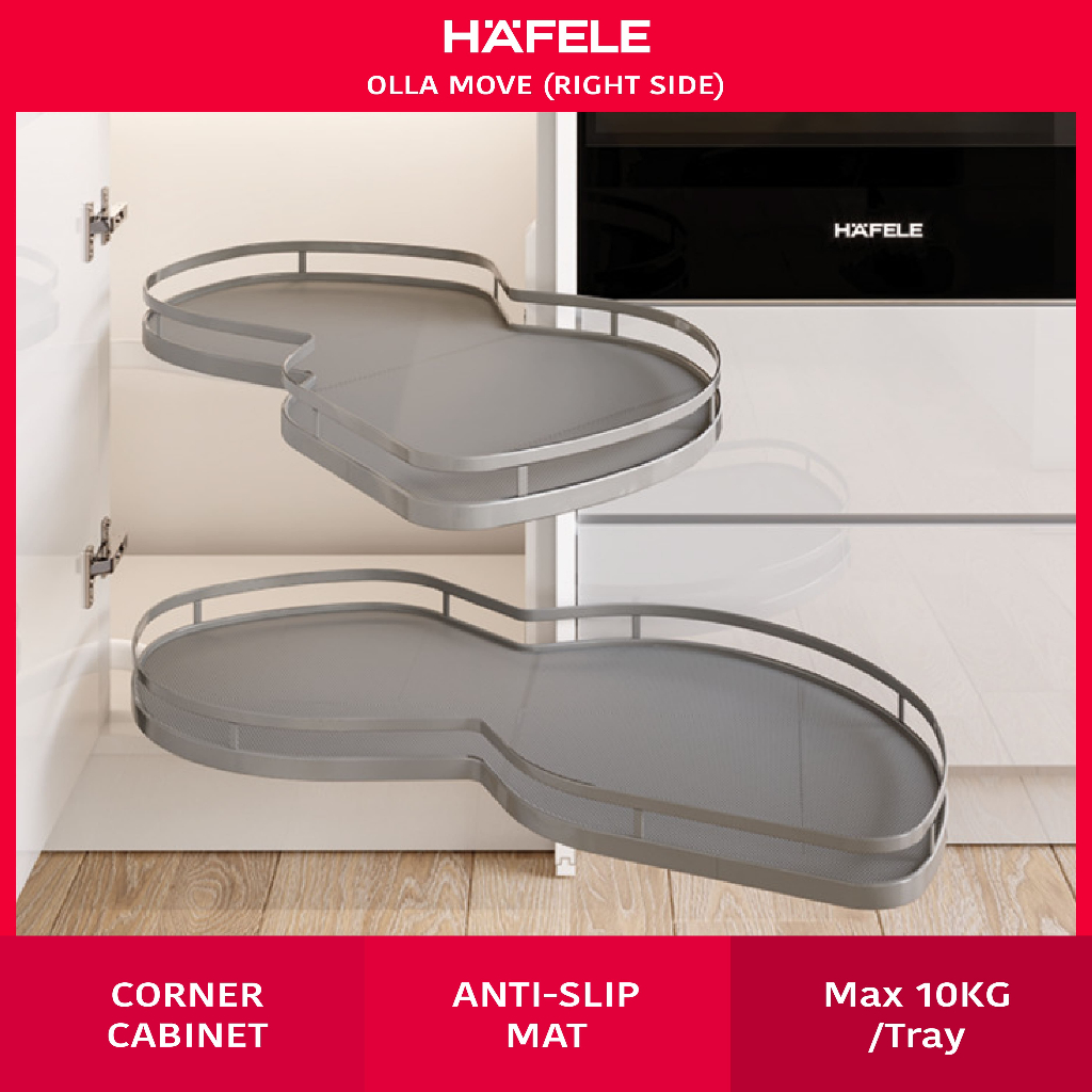 Hafele Olla Move Pull Out Corner Cabinet – Kitchen Storage Tray for ...