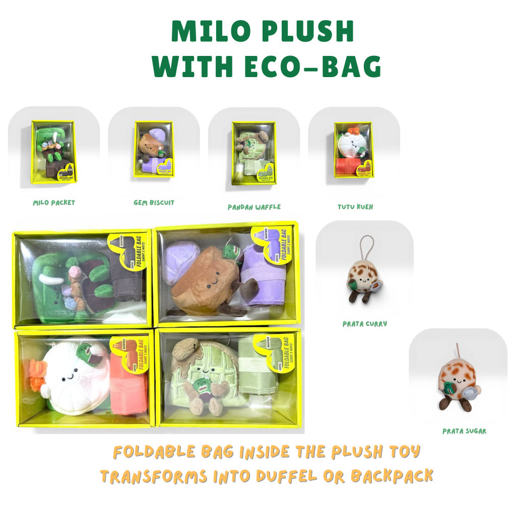 MILO Plush Breakfast Weekend Edition (Plushie with Reusable Eco-bag ...