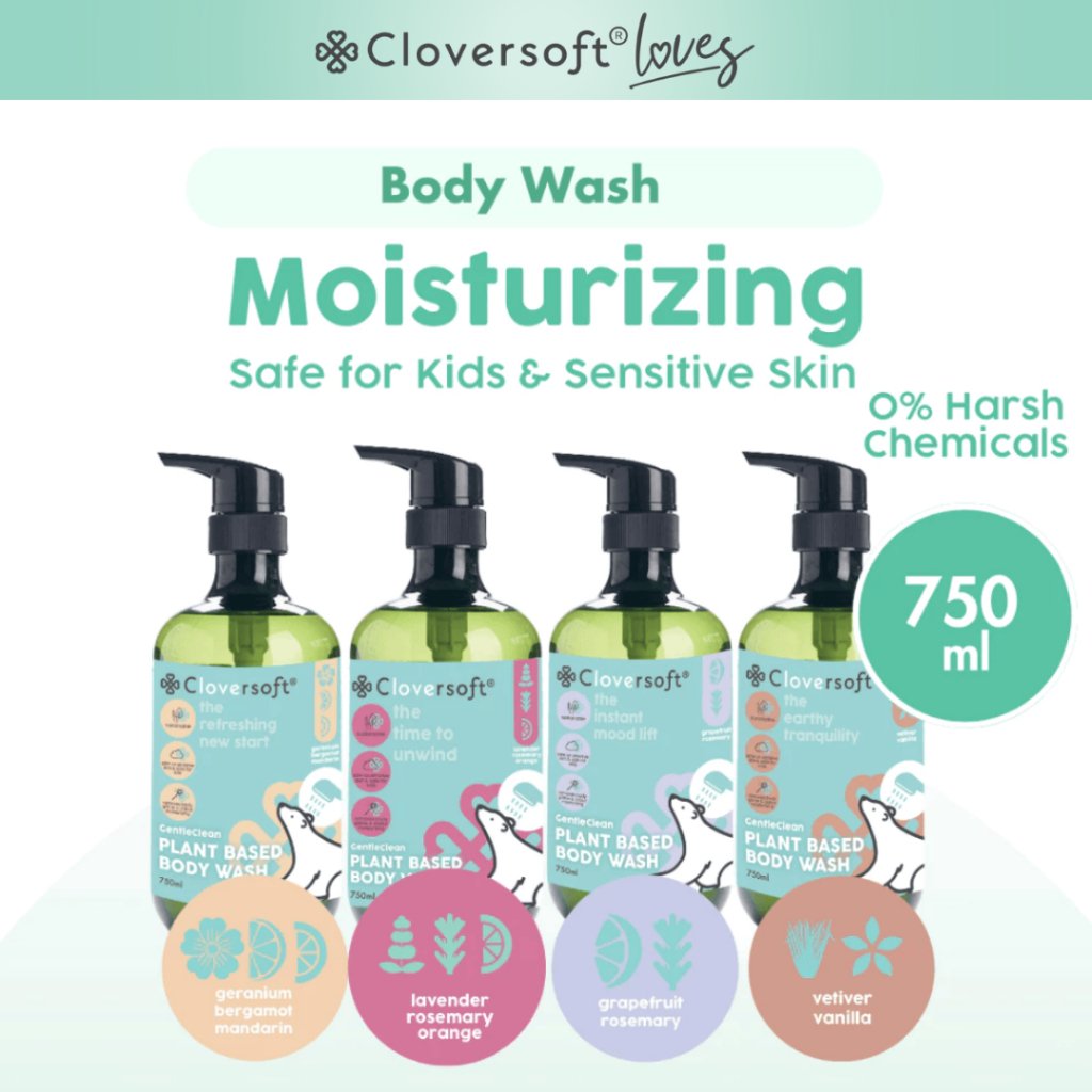 ️Cloversoft Loves Premium Body Wash 100% Natural Plant-Based [750ml ...