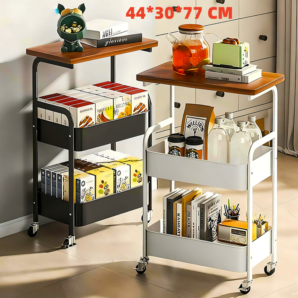 Mobile Trolley Shelves With Wheels, Storage Trolley Suitable for ...