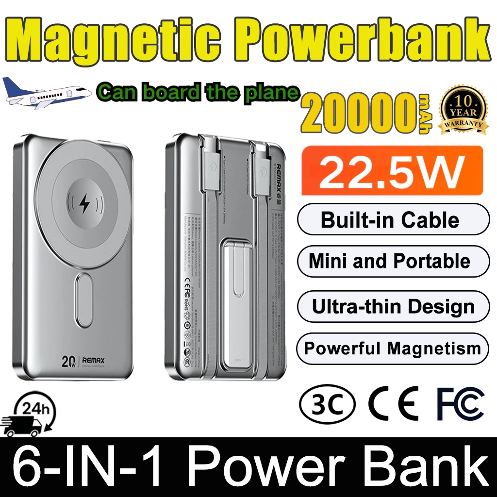 💥【CCC Certified Power Bank】(SG )💥2026 Remax 22.5W Wireless Charging ...
