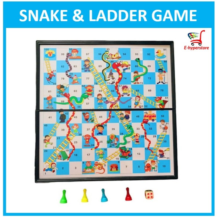 Classic Magnetic Snakes and Ladders Board Game Set Foldable Family Game ...