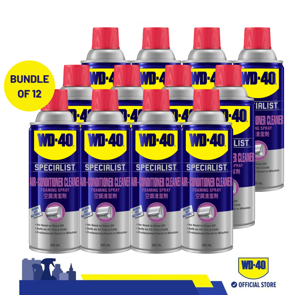 (BUNDLE OF 12) WD-40 Specialist Air Conditioner Cleaner 360mL – DIY ...
