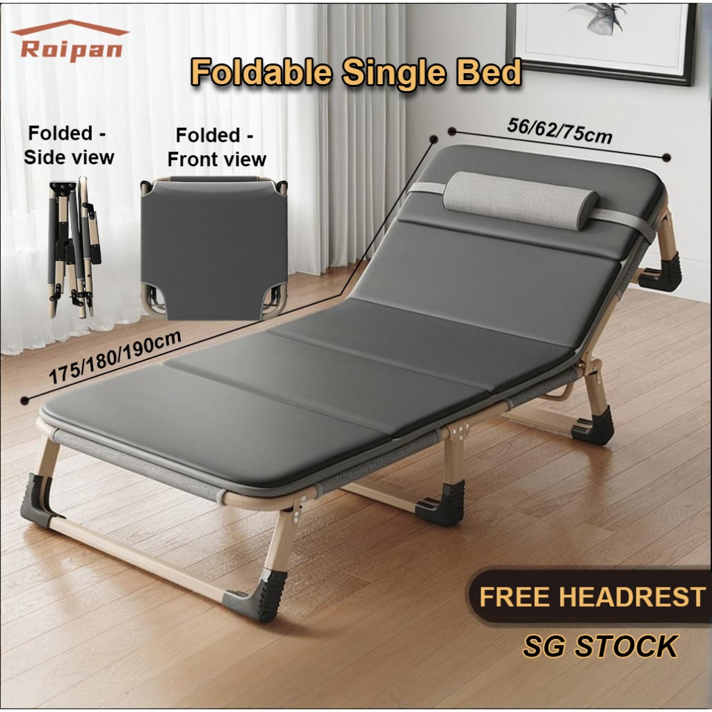 【SG STOCK】Folding Bed Single Office Simple Nap Tool Multi-Functional ...