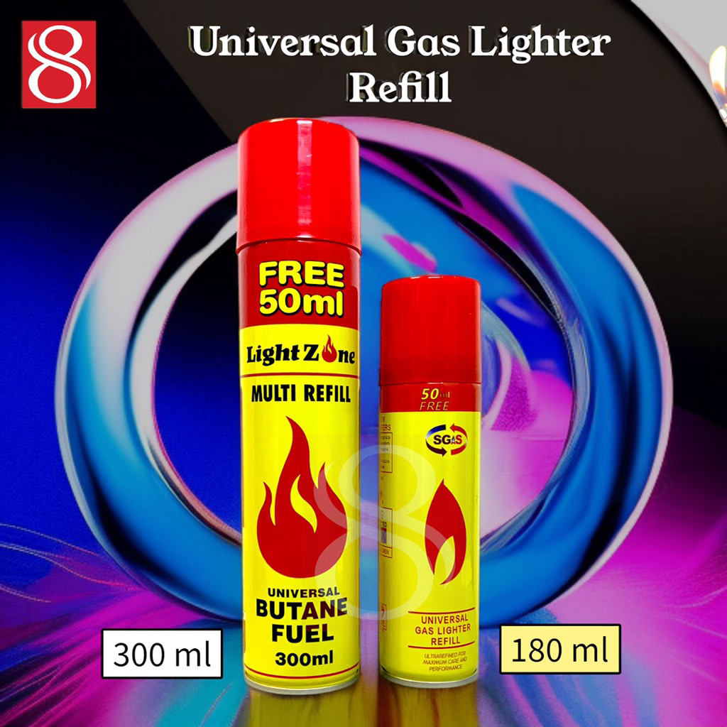 [ SG SELLER ] Light Zone Universal Butane Fuel / Lighter Gas Refill ...