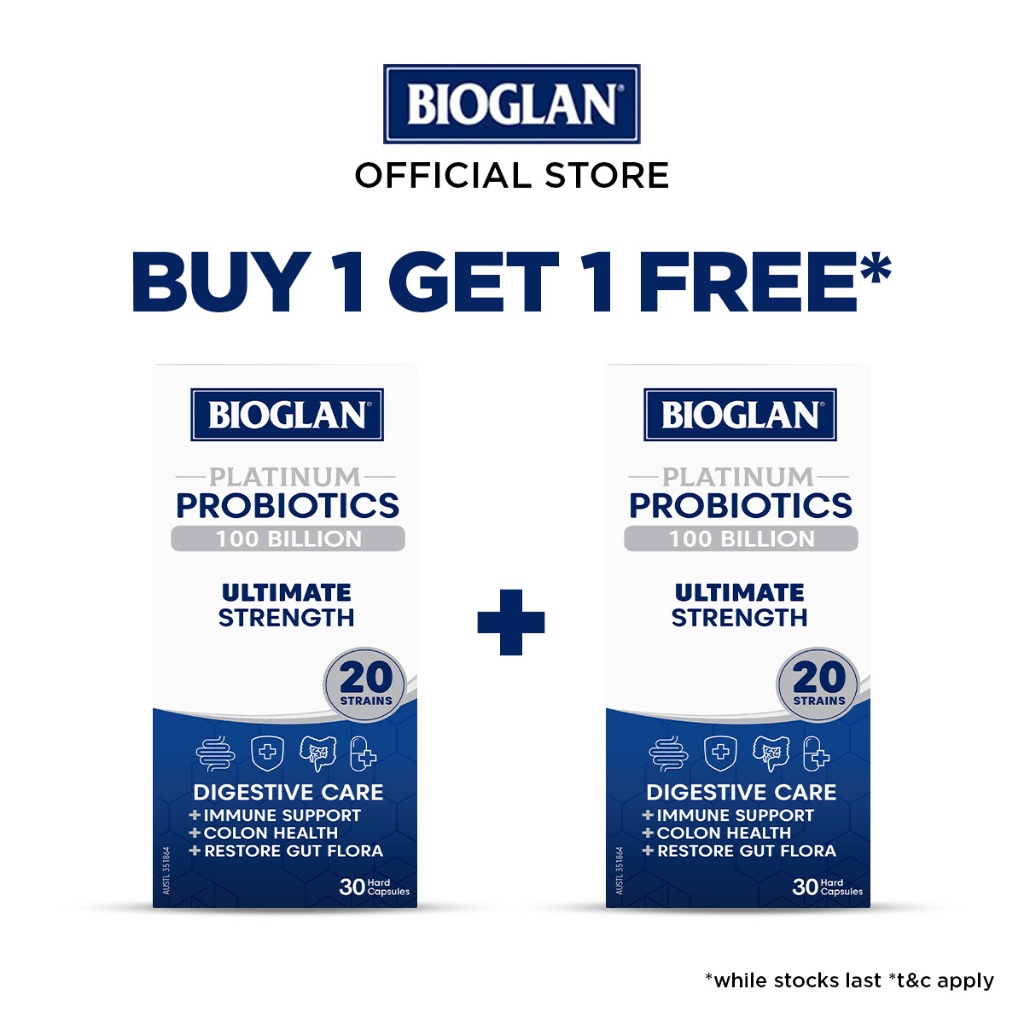 [B1G1] BIOGLAN Platinum Probiotic 100B Ultimate Strength 30caps ...