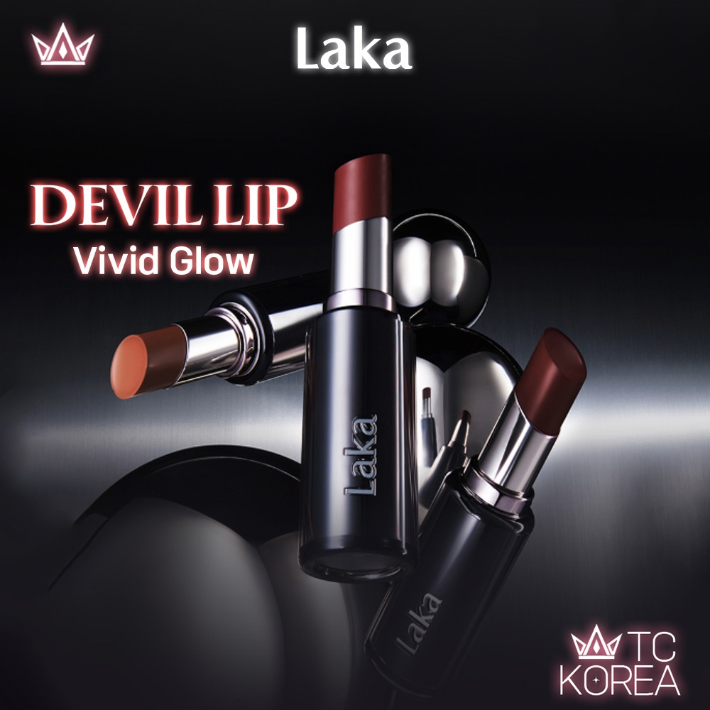 LAKA Devil Lipstick Stick | Vivid Glow Finish | Long-Lasting Melting ...