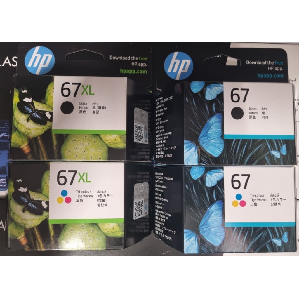 [Original HP] HP 67XL 67 Black Tri-Colour Ink Cartridge, ENVY 6000 ...