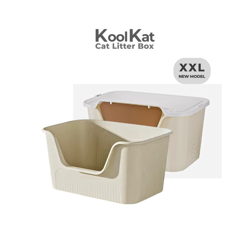 KoolKat XXL Cat Litter Box - Covered & Open Top | Shopee Singapore