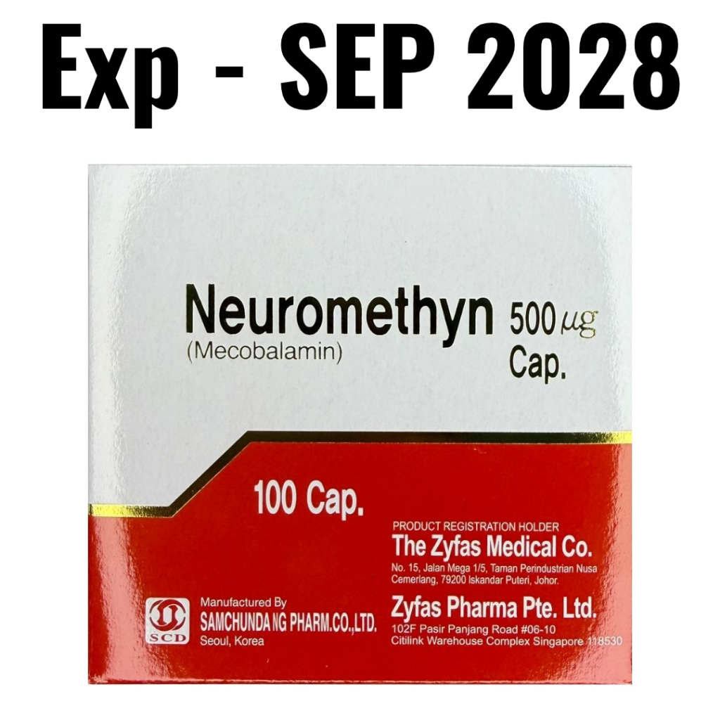 Neuromethyn Capsule 500mcg 100's (Mecobalamin 500mcg) Vitamin B12 Nerve ...